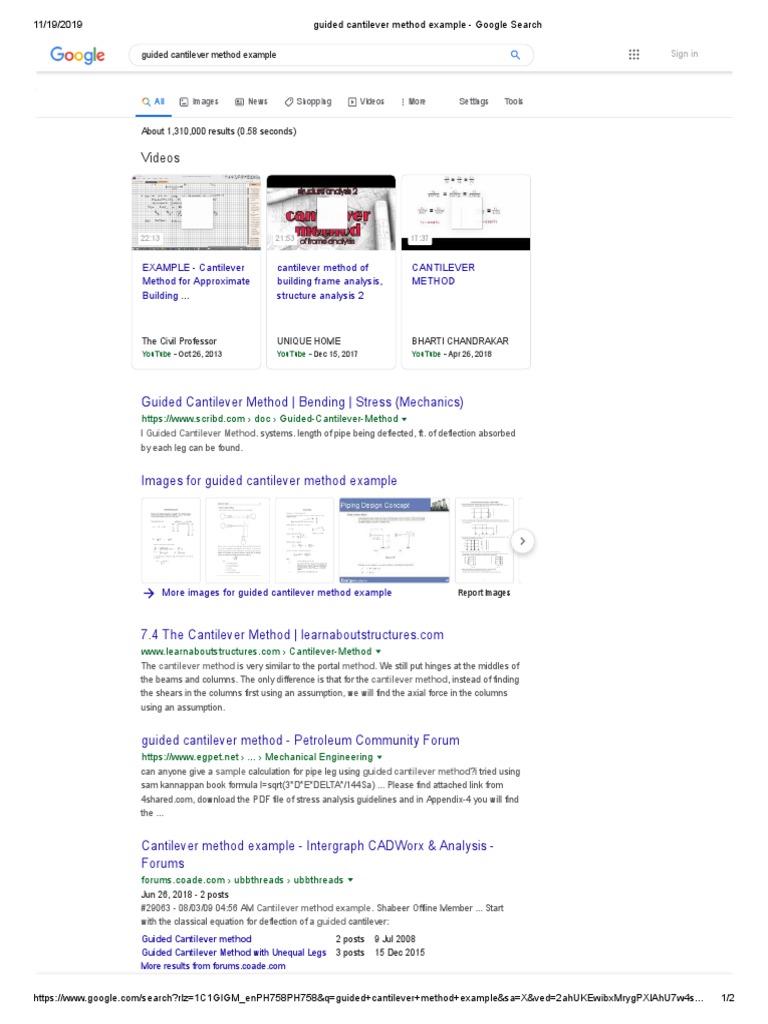 Guided Cantilever Method Example - Google Search | PDF | Bending ...