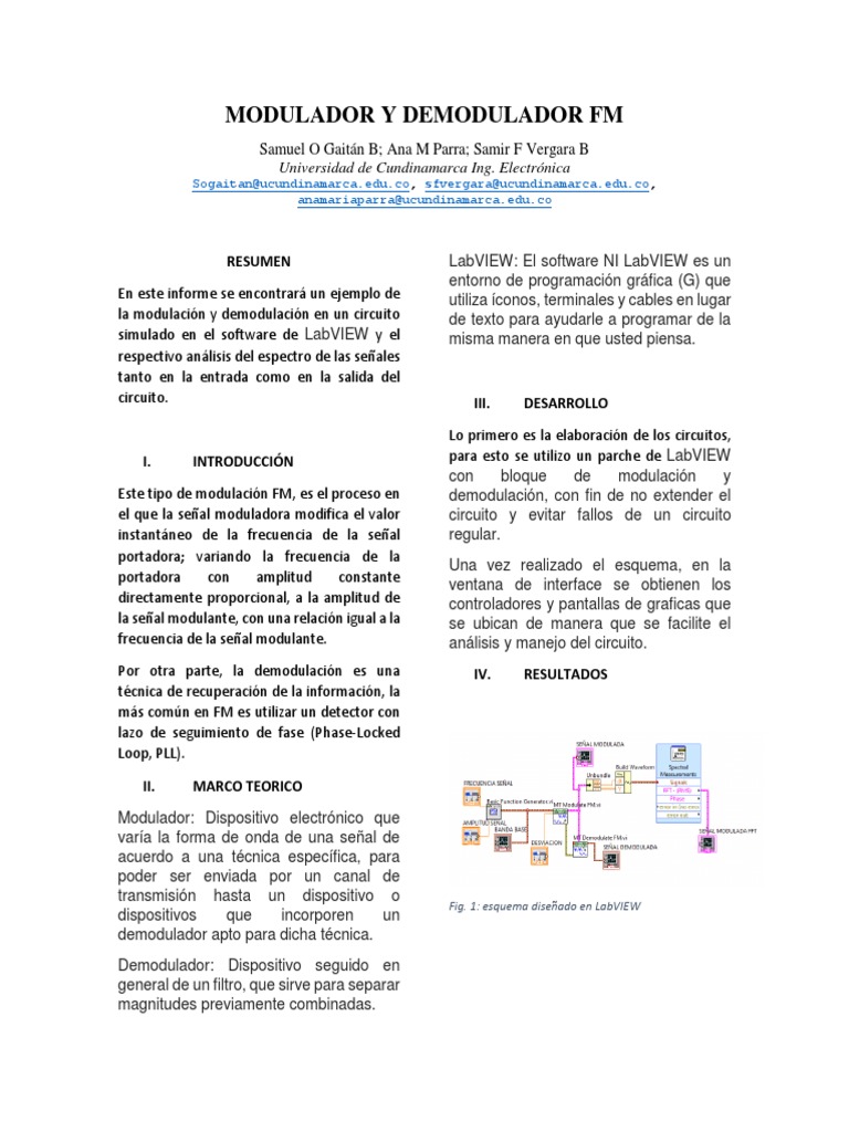 Modulador y Demodulador Fm | Modulación | Modulación de frecuencia