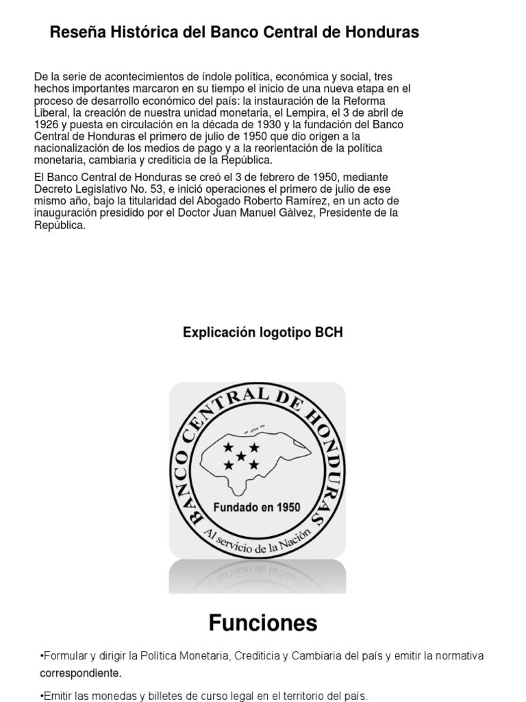 Banco Central de Honduras | PDF | Bancos centrales | Honduras