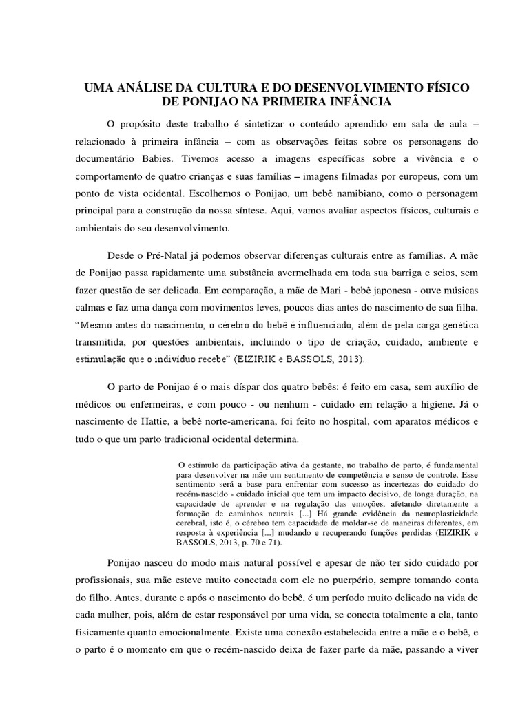 Psicologia Da Criança - Documentário Babies - Uma Análise Do Bebê ...