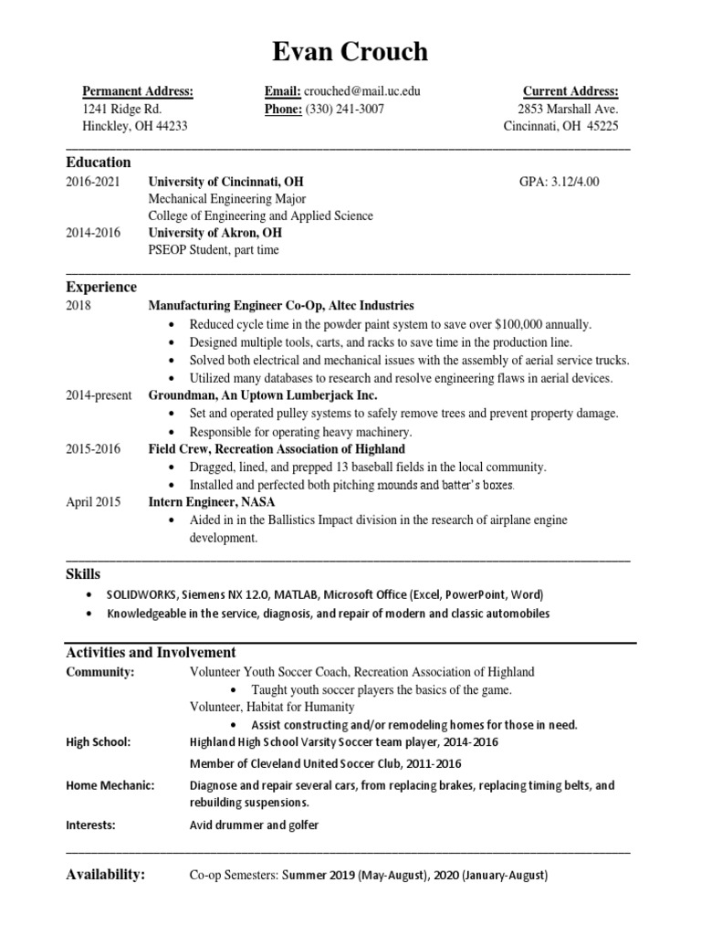 Evan Crouch: Education | PDF | Engineering