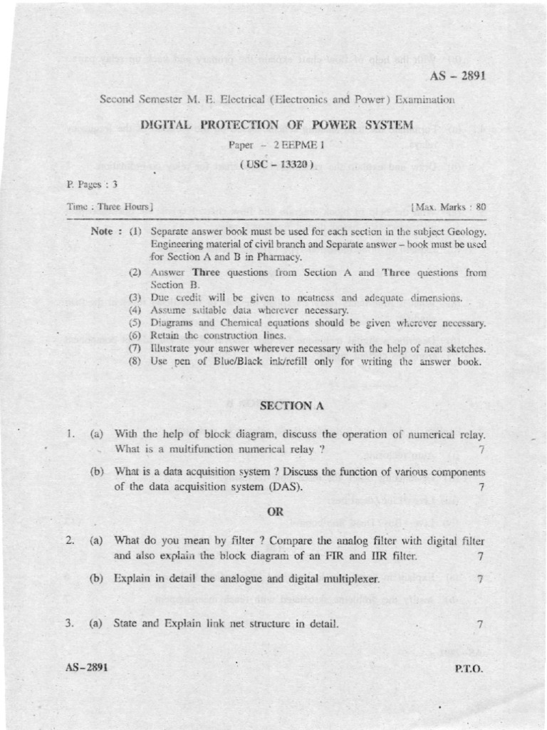 Digital Protection of Power System PDF | PDF | Electricity | Electrical ...