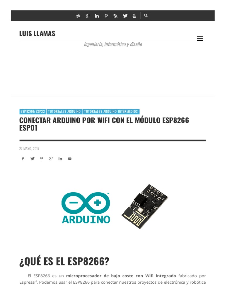 Conectar Arduino Por WiFi Con El Módulo ESP8266 ES PDF | PDF | Arduino | Microprocesador