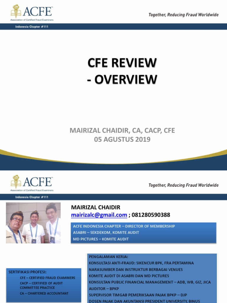 CFE Review KPK - Overview PDF | PDF | Fraud | Question