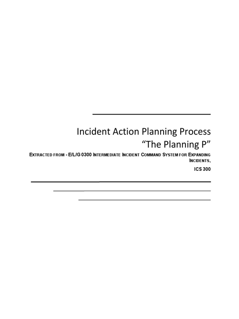 Incident Action Planning | PDF | Incident Command System | Incident ...
