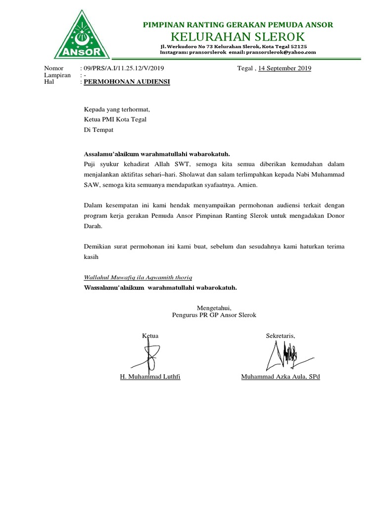 Surat Audiensi | PDF