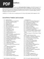 List of Ansi Code For Relays | PDF