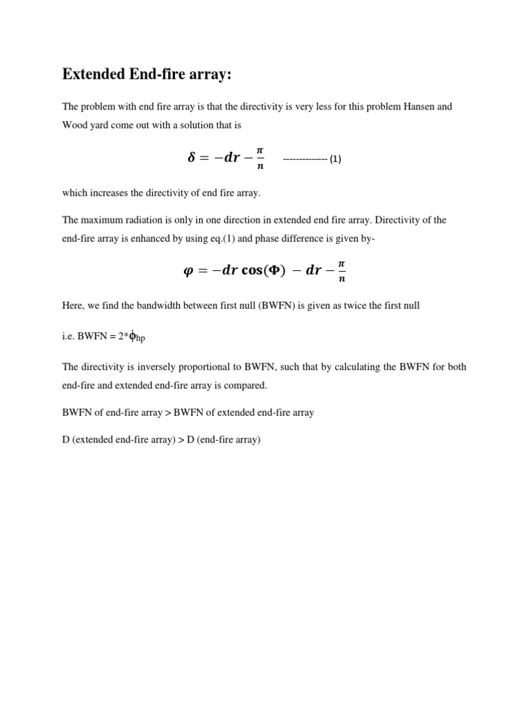 Extended End-Fire Array | PDF | Antenna (Radio) | Electronic Engineering