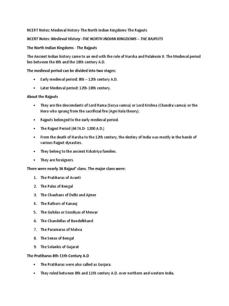 The Rise and Decline of the Rajput Kingdoms: An Overview of the Major ...