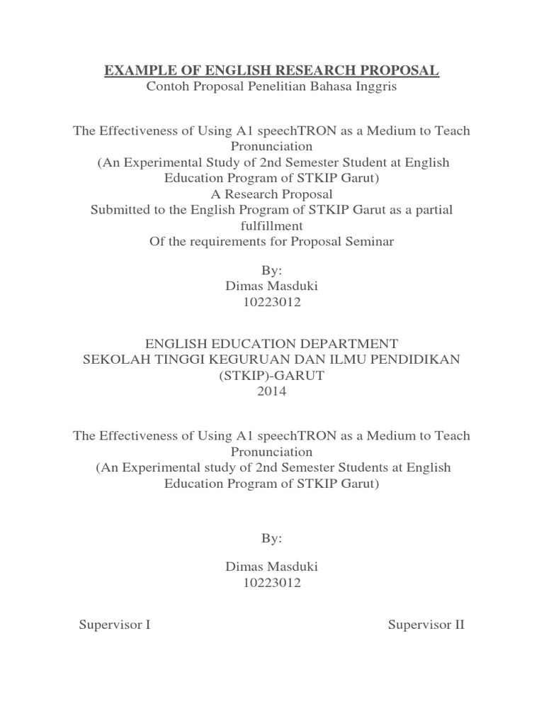 Example of Research English Lesson | PDF | Statistical Hypothesis ...