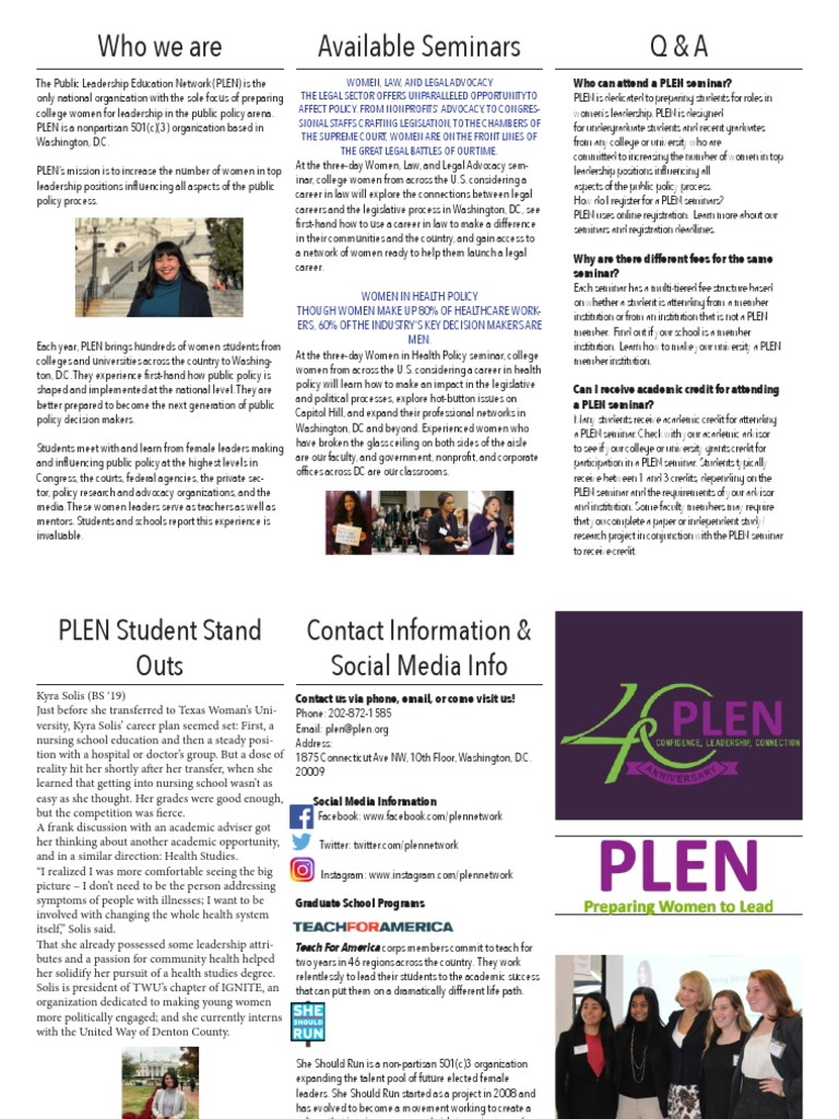 Plen Brochure Print | PDF