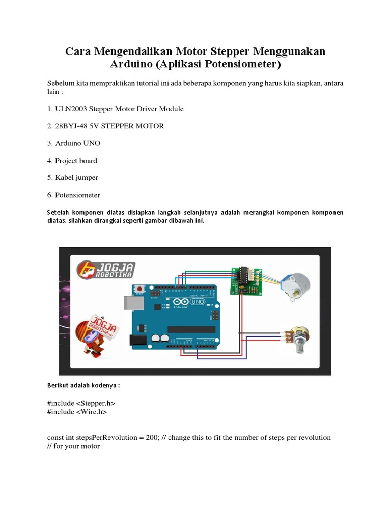 Cara Mengendalikan Motor DC Menggunakan Arduino | PDF