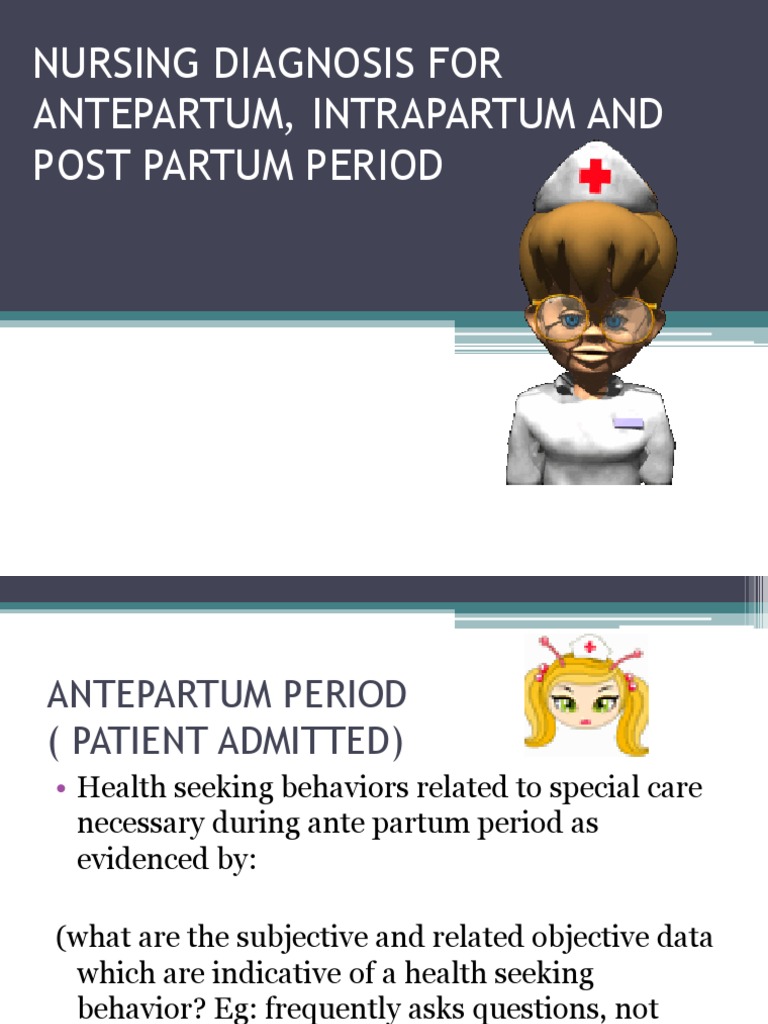 NCM 107 Lecture - Nursing Diagnosis - Maternal (Midterm) | PDF ...