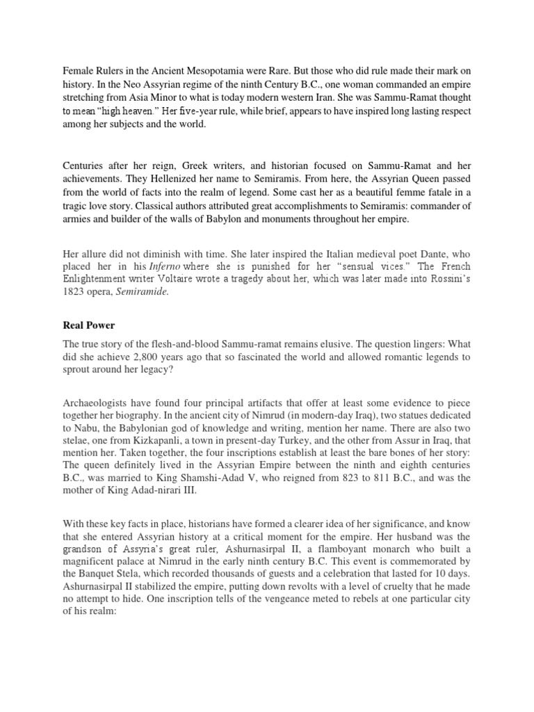 Semiramis | PDF | Assyria
