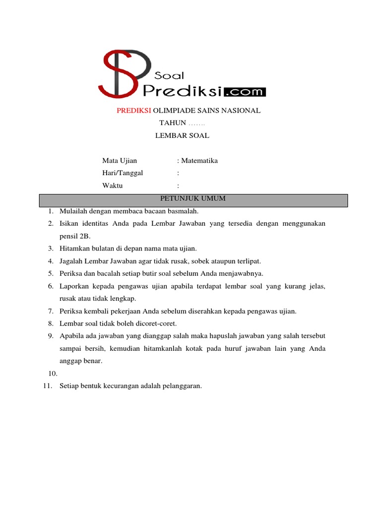 Soal Olim Ipa SD | PDF