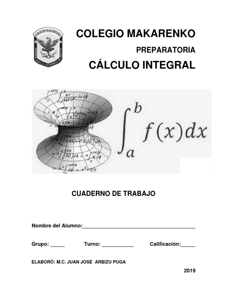 Cuaderno Calculo Integral 2019 | PDF | Integral | Fracción (Matemáticas)