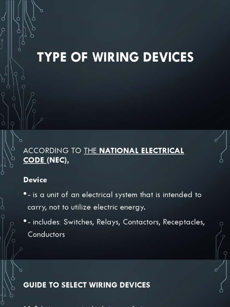 Wiring Devices | PDF | Electrical Wiring | Ac Power Plugs And Sockets