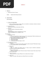 Grade 6 Energy Forms Lesson Plan | PDF | Fuels | Lesson Plan