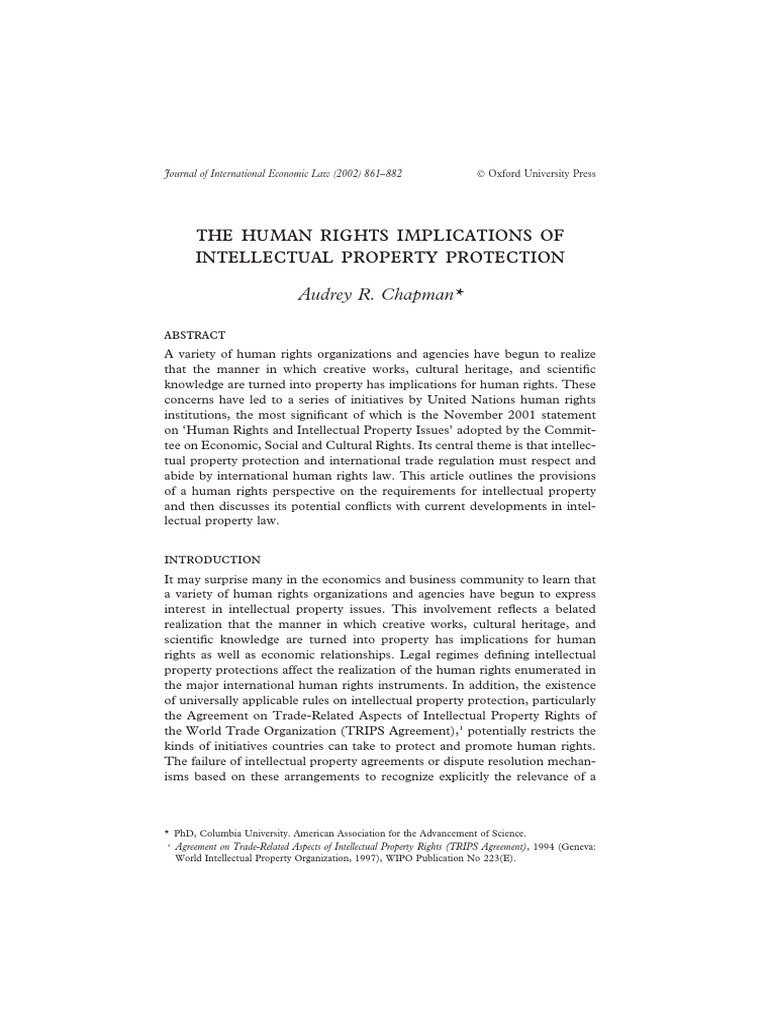 Audrey R. Chapman : Oxford University Press | Download Free PDF | Human ...