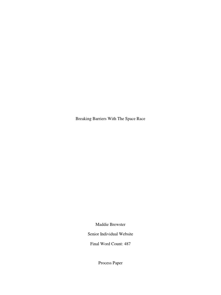 Process Paper NHD 2019 | Download Free PDF | Space Race | Newspapers