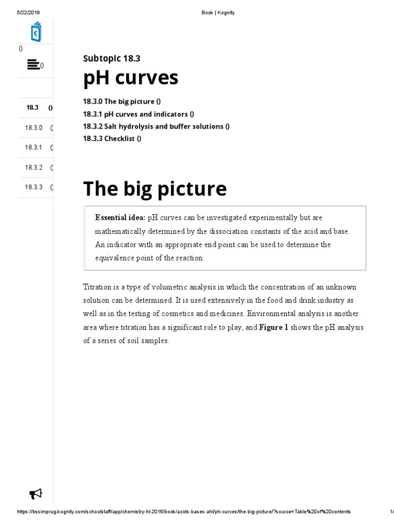 Chapter 18.3 Kognity PDF | PDF | Buffer Solution | Titration
