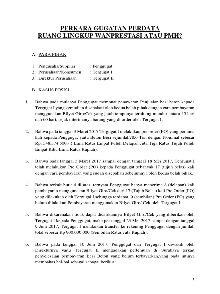 Resume Perkara Perdata | PDF