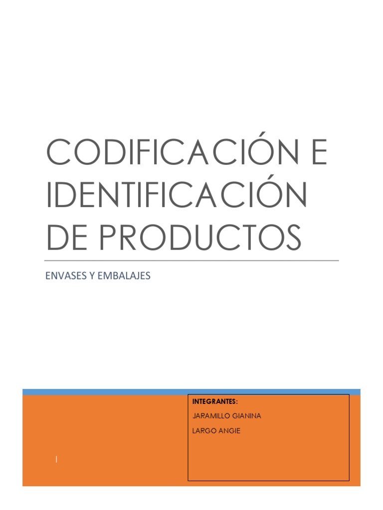 Codificación y Tipos de Códigos de Productos | PDF | Código de barras ...