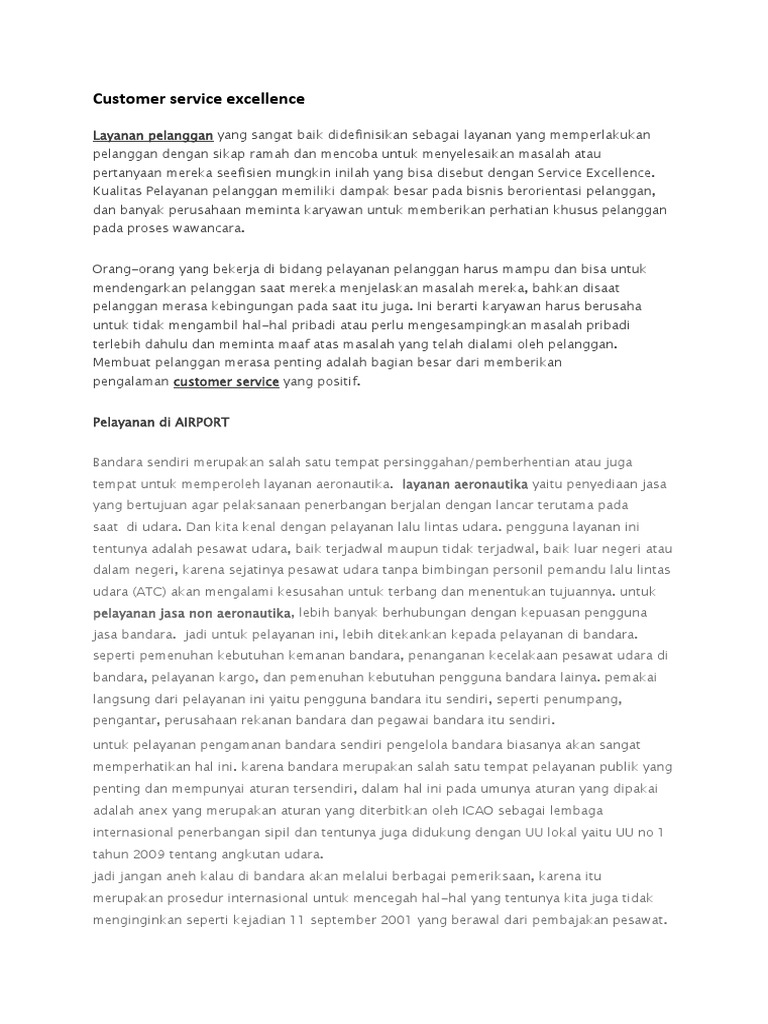 Customer Service Excellence | PDF