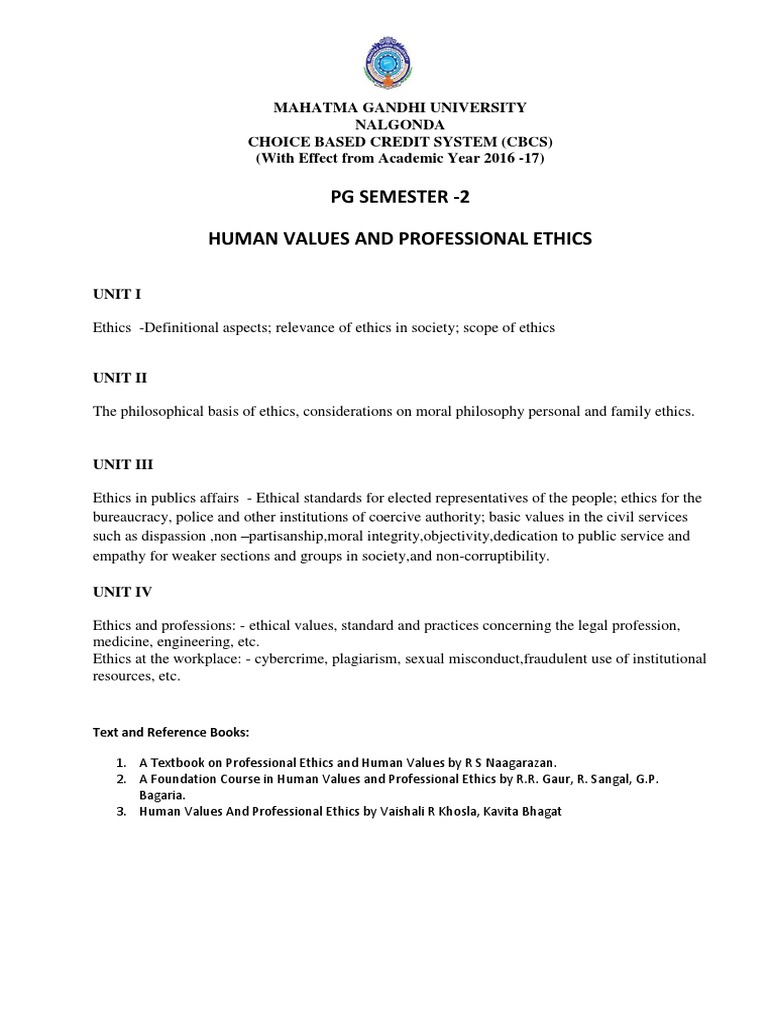 Human Values and Professional Ethics | PDF | Computers