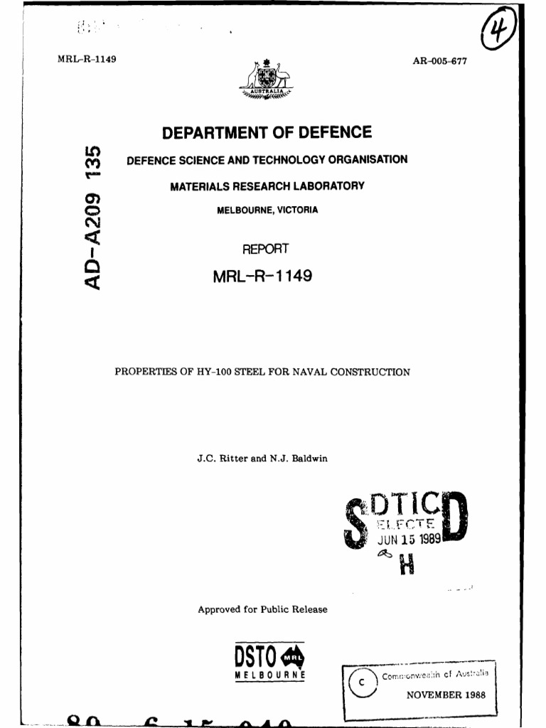 HY100 Properties | PDF | Fracture | Ultimate Tensile Strength