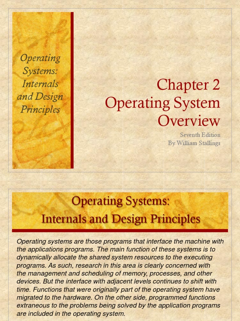 Operating System: Operating Systems: Internals and Design Principles | PDF | Operating System ...
