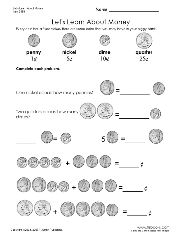 Lets Learn About Money | PDF