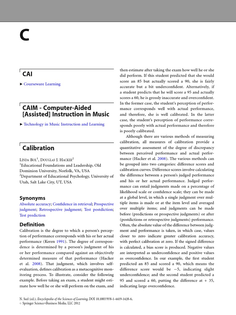 Computer Based Learning | Download Free PDF | Working Memory | Memory