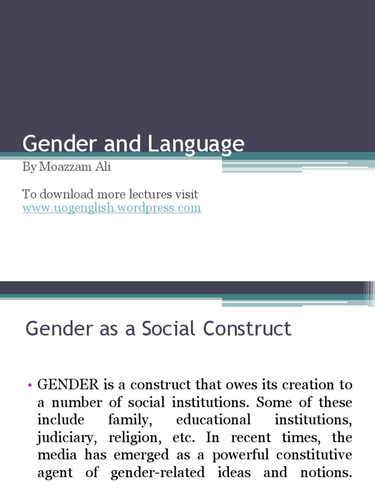 Gender and Language | PDF | Grammatical Gender | Gender