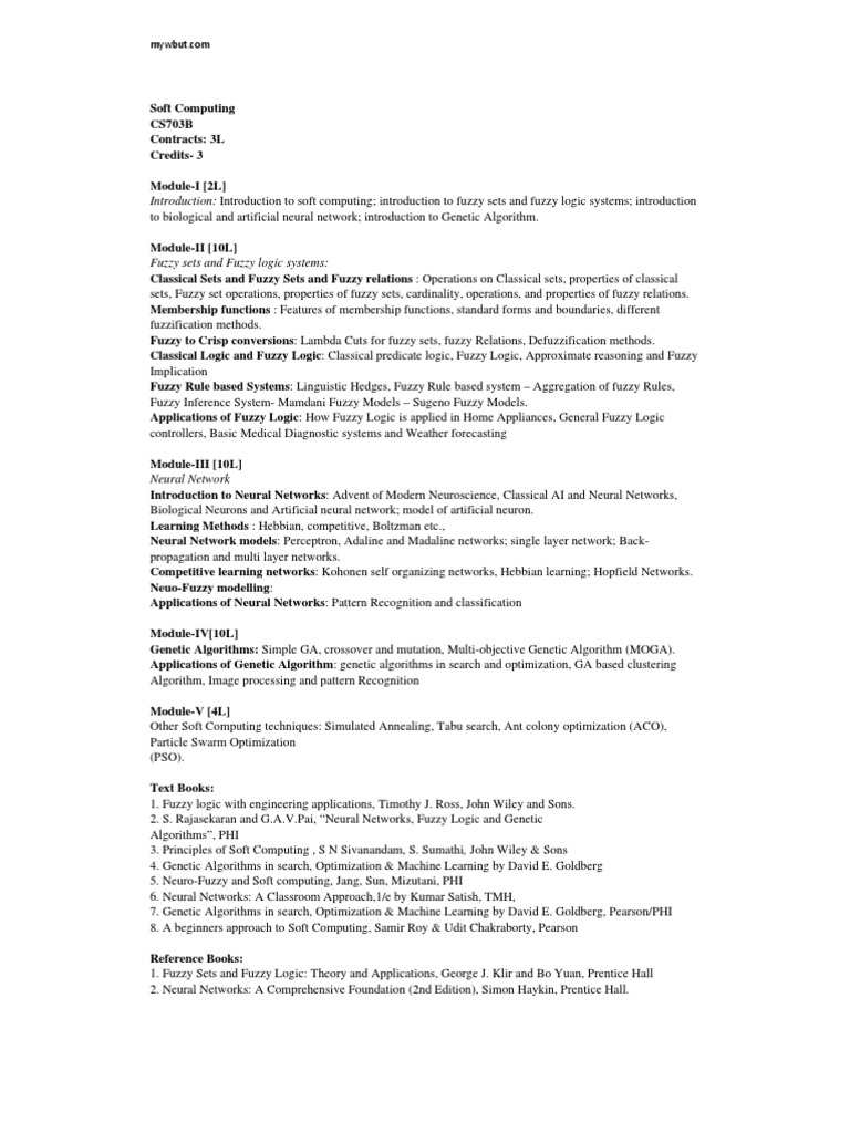 Introduction: Introduction To Soft Computing Introduction To Fuzzy Sets and Fuzzy Logic Systems ...