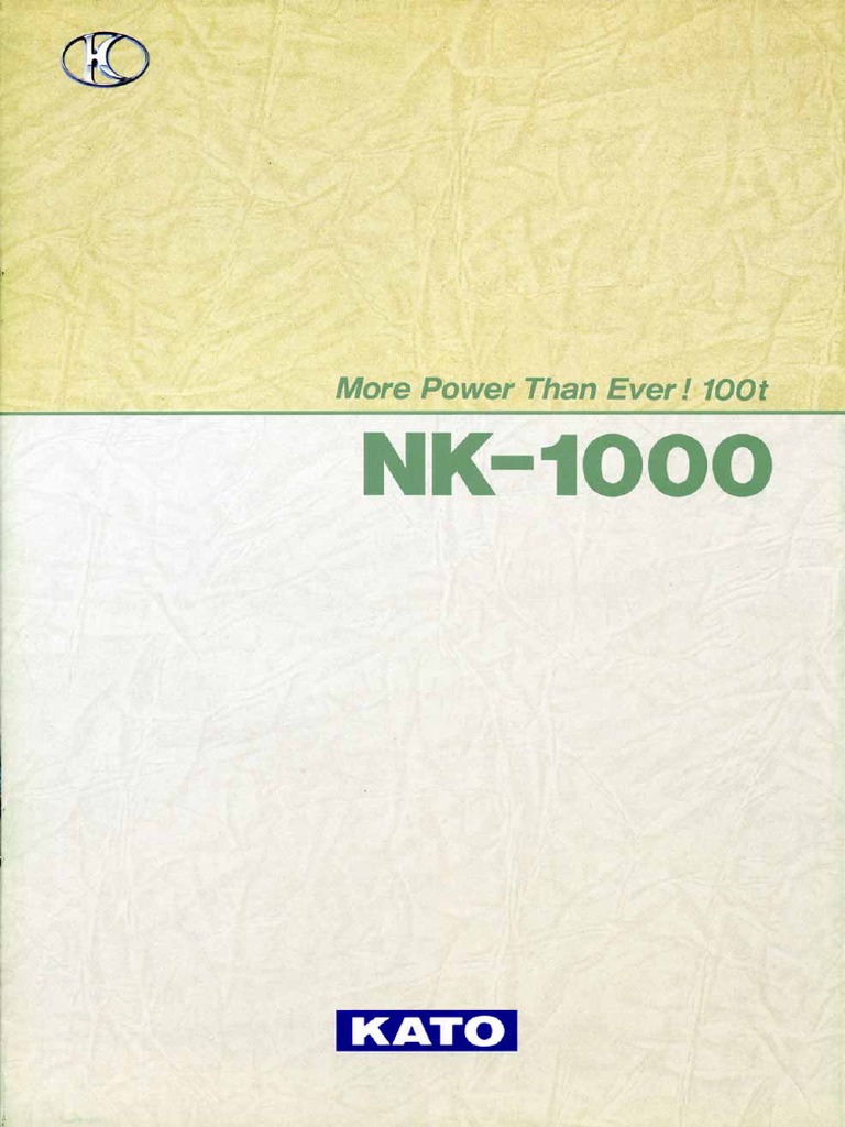 Kato nk-1000 PDF | PDF