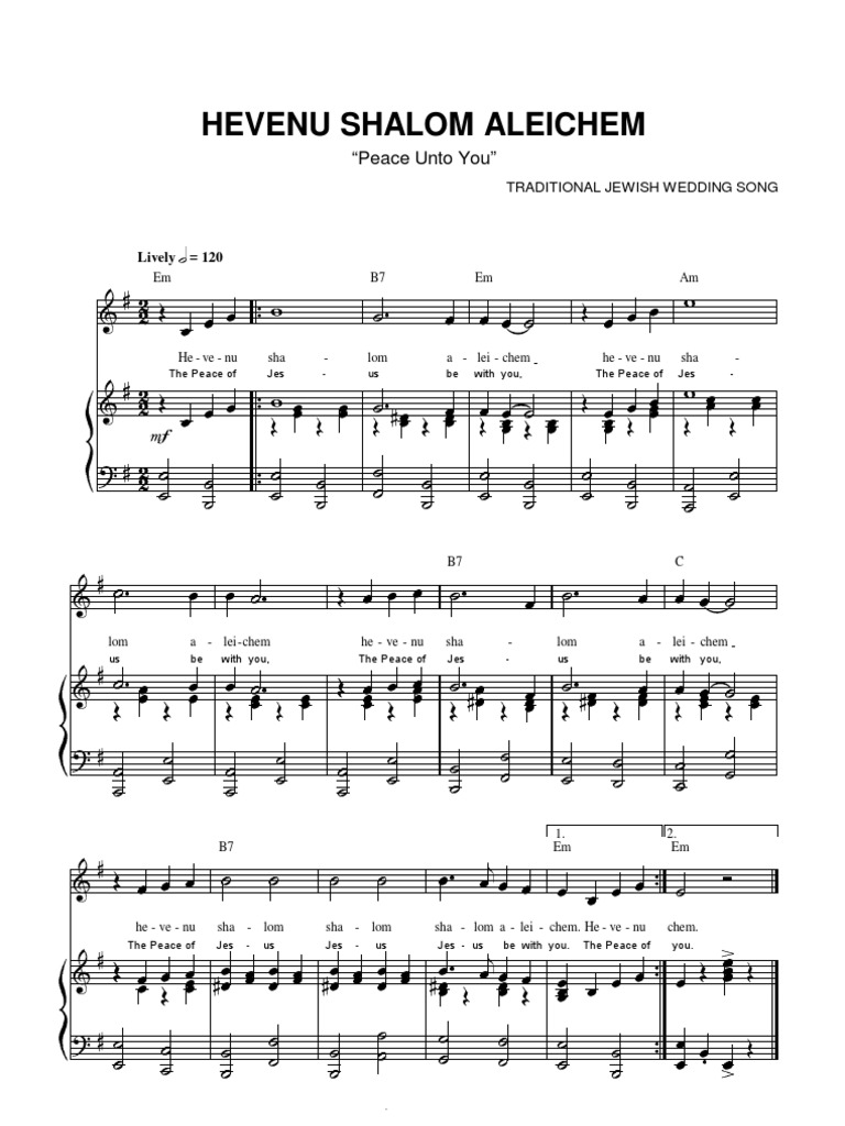 Hevenu Shalom Aleichem | PDF