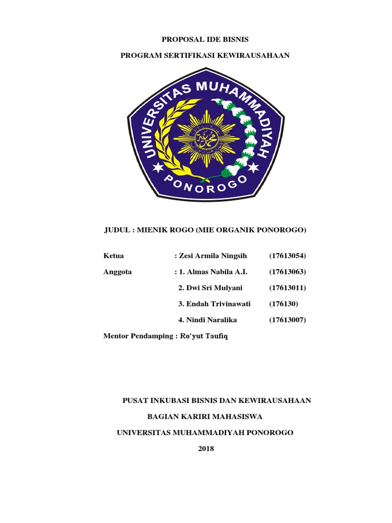 Proposal Ide Bisnis | PDF