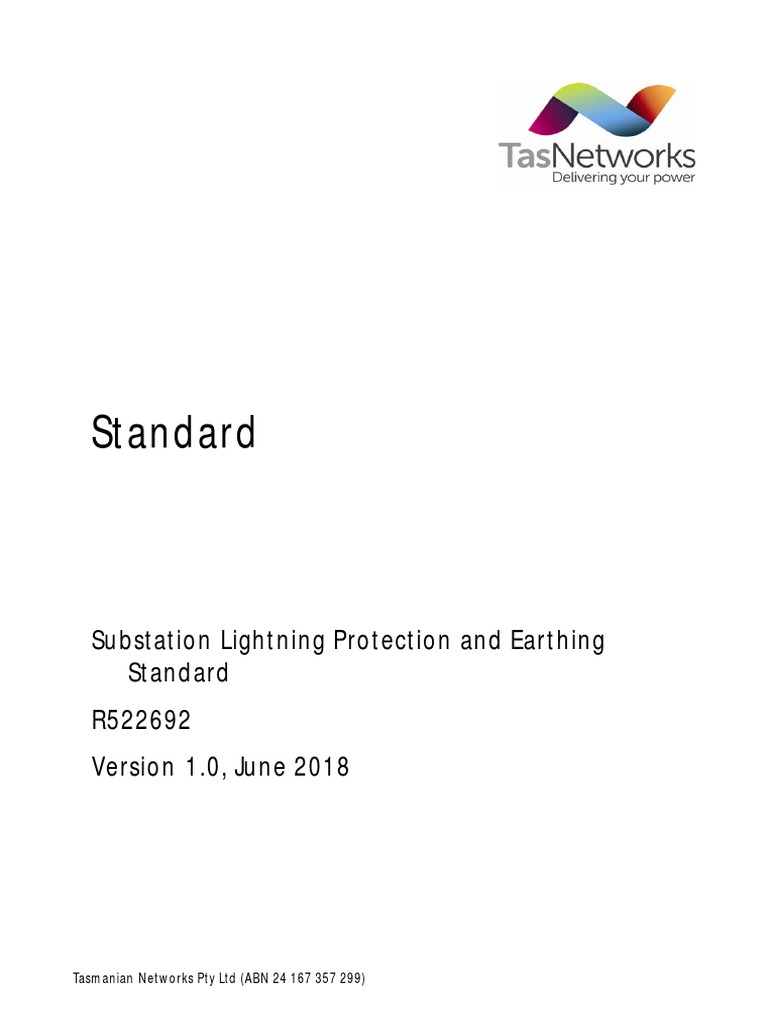 Substation Lightning Protection and Earthing Standard PDF | PDF ...