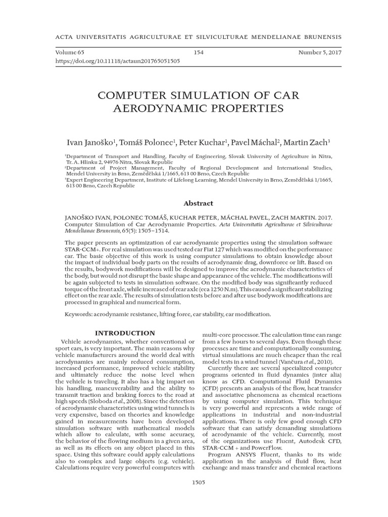 Aerodynamic Properties | Download Free PDF | Computational Fluid Dynamics | Aerodynamics