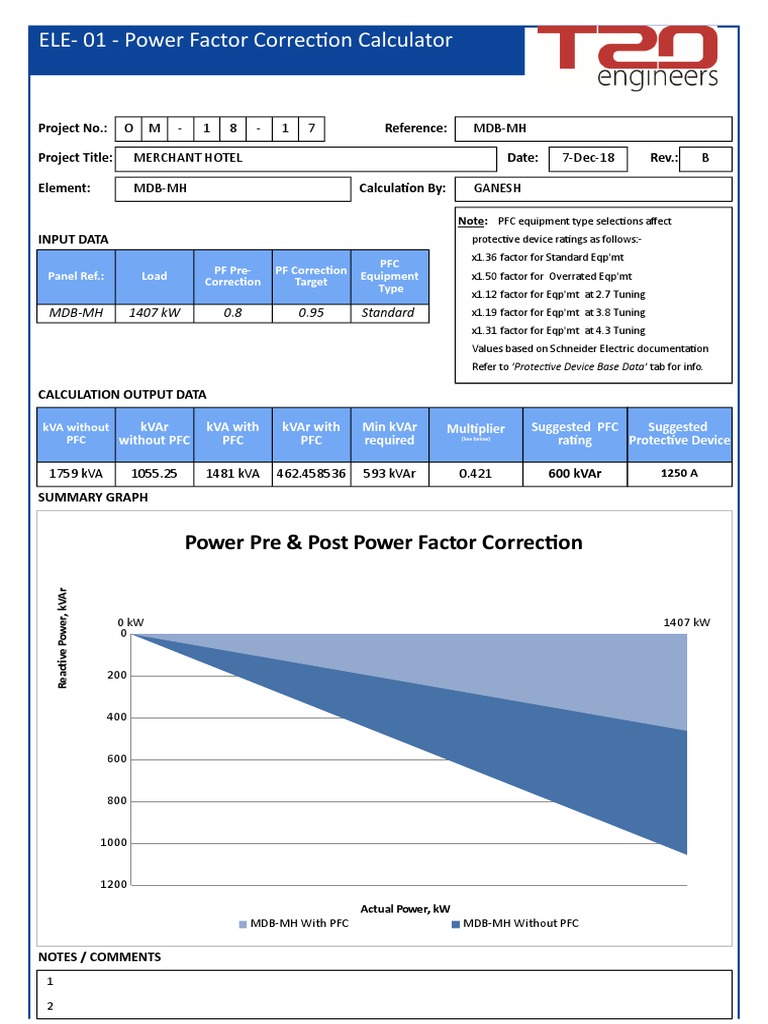 Power Factor Calculation | PDF | Electrical Engineering | Electricity