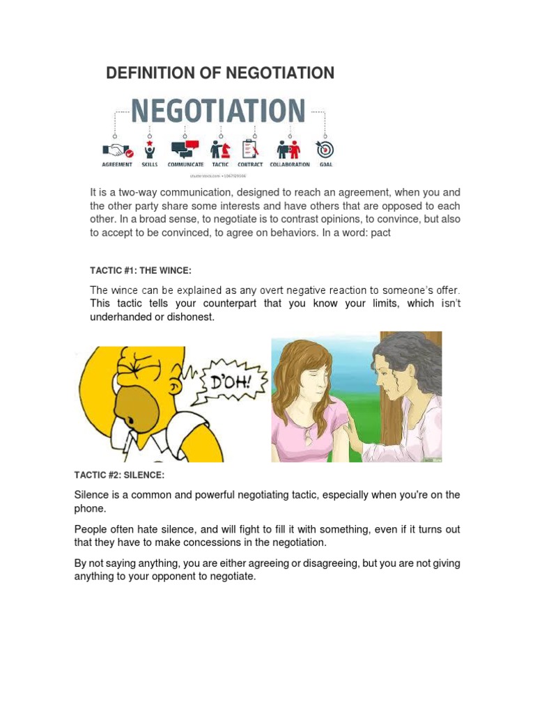 Definition of Negotiation | PDF | Negotiation | Inventory