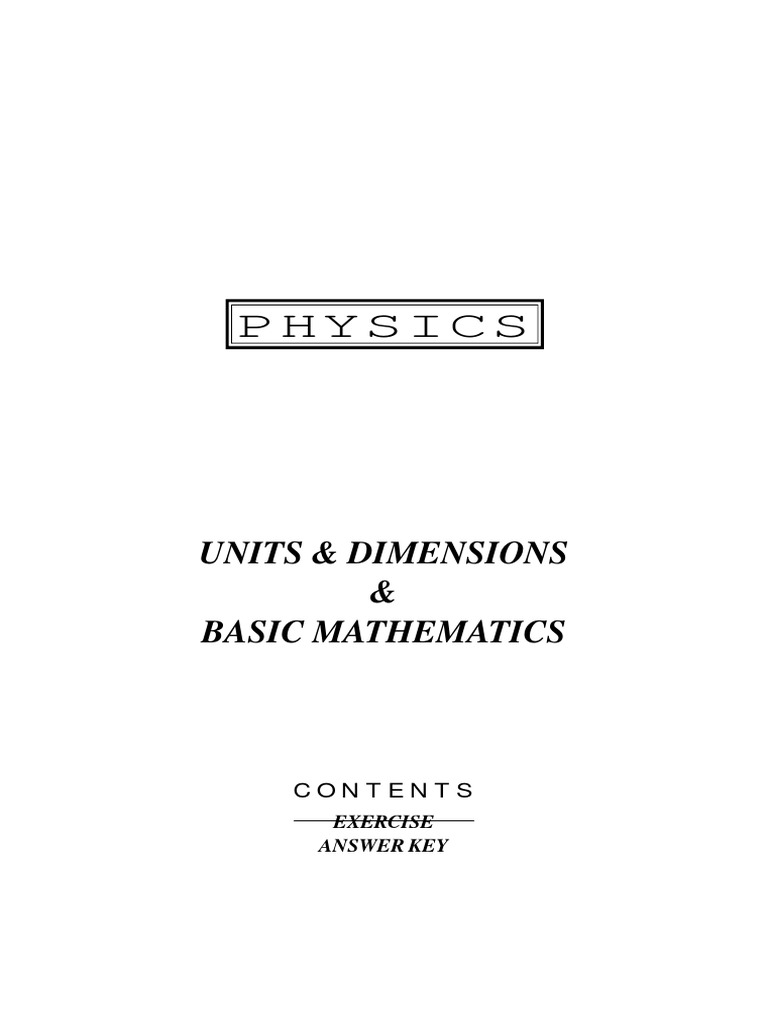 Units and Dimensions | PDF | Acceleration | Velocity