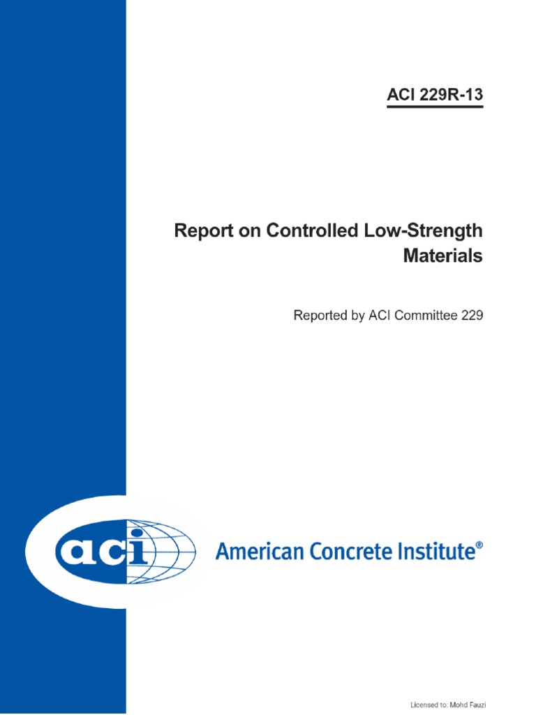 Aci 229R-13 CLSM PDF | PDF