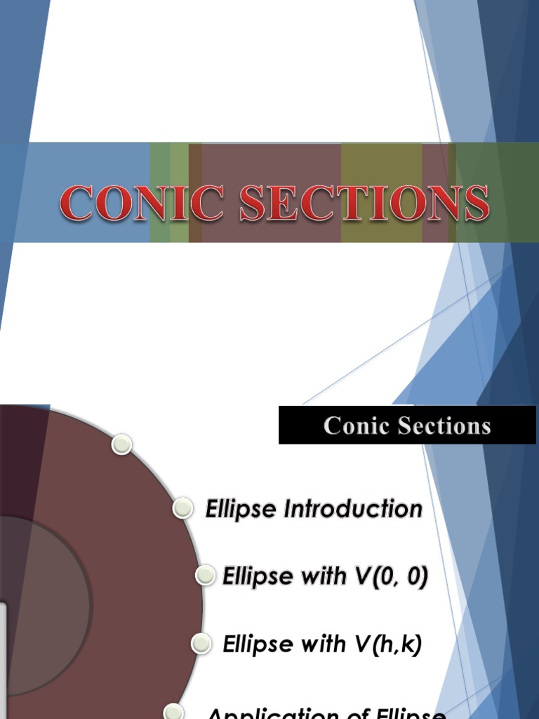 Conic Sections Ellipse Final | PDF | Ellipse | Cartesian Coordinate System