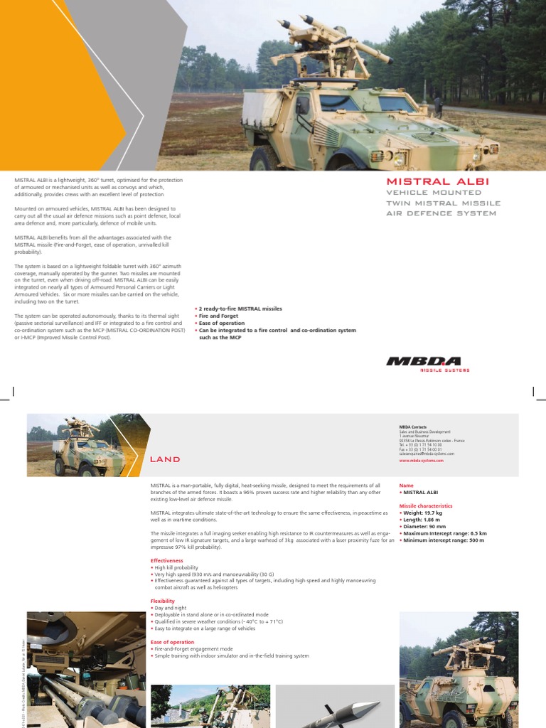 Mistral Albi 1 | PDF | Missile | Anti Aircraft Warfare
