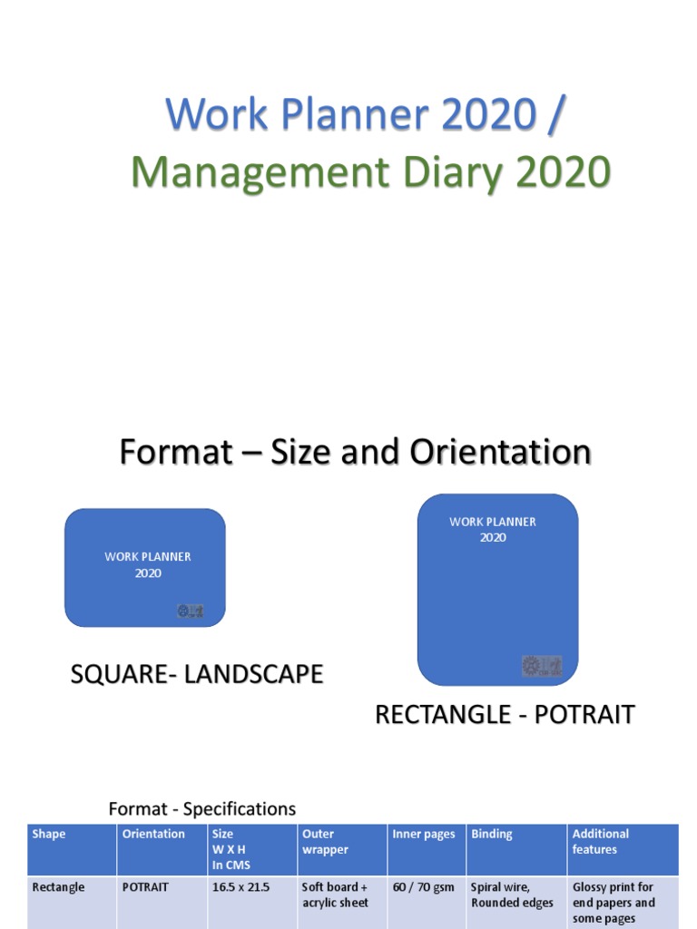 Work Planner Sample | PDF | Bookbinding | Books