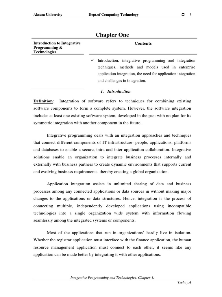 Integrative Programming And Technologies Chapter 1 Pdf Common Object Request Broker