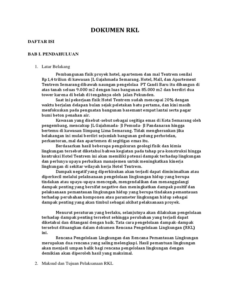 Dokumen RKL | PDF
