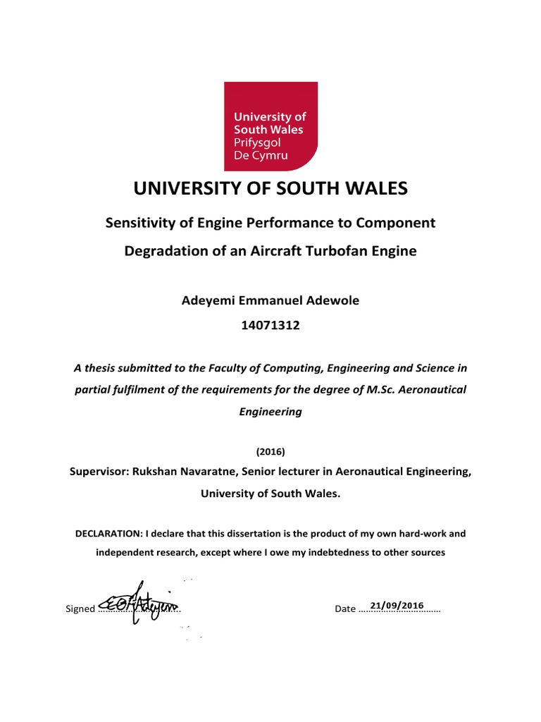 Sensitivity of Engine Performance To Component Degradation of A ...